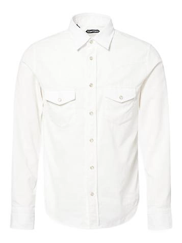 TOM FORD Western Cotton Corduroy Shirt - Sugar