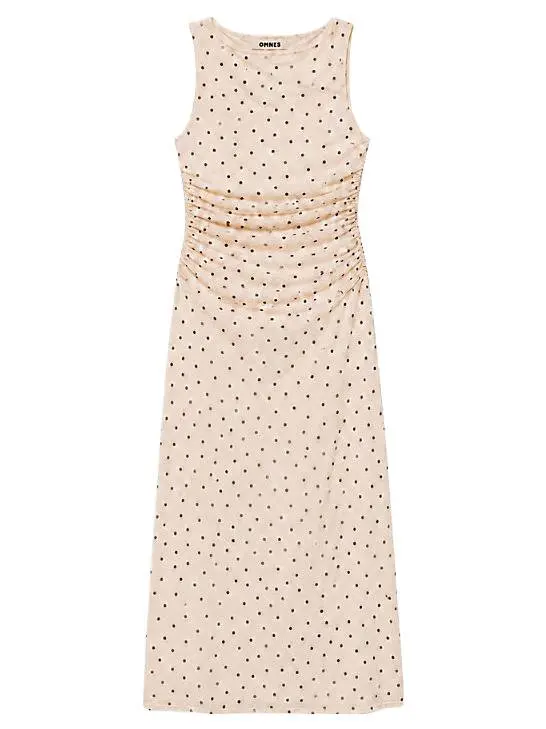 OMNES Hollis Sleeveless Mesh Maxi Dress - White