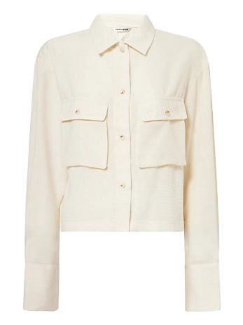 THE COUTURE CLUB Patch-pocket Linen Shirt - Offwhite