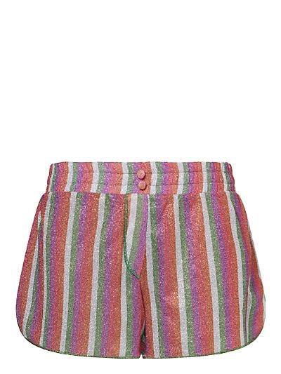 Oseree Lumiere Metallic Stretch-woven Shorts - Rose Multi