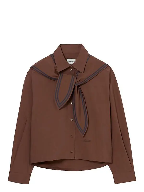 Claudie Pierlot Shirt With Scarf - Brown