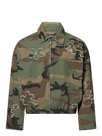 NAHMIAS Embellished Camouflage Cotton Jacket - Camo