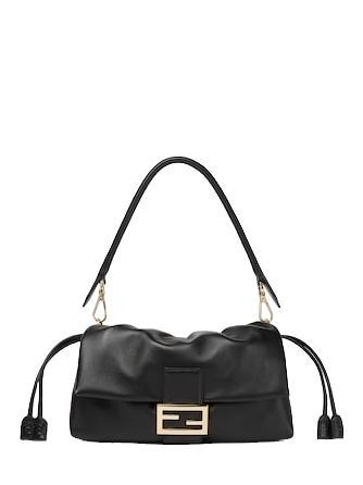 Fendi Baguette Soft Medium Bag - Black