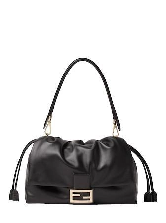 Fendi Baguette Soft Large Bag - Black