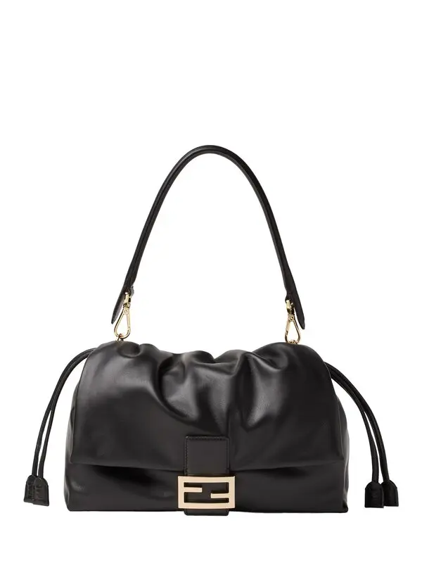 Fendi Baguette Soft Large Bag - Black