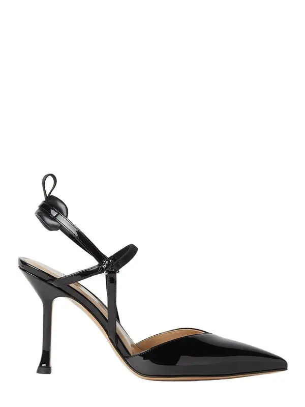 Fendi Very Colibrì Slingbacks In Patent Calfskin - Black