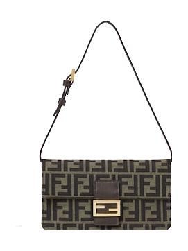 Fendi Tube Wallet On Chain - Brown