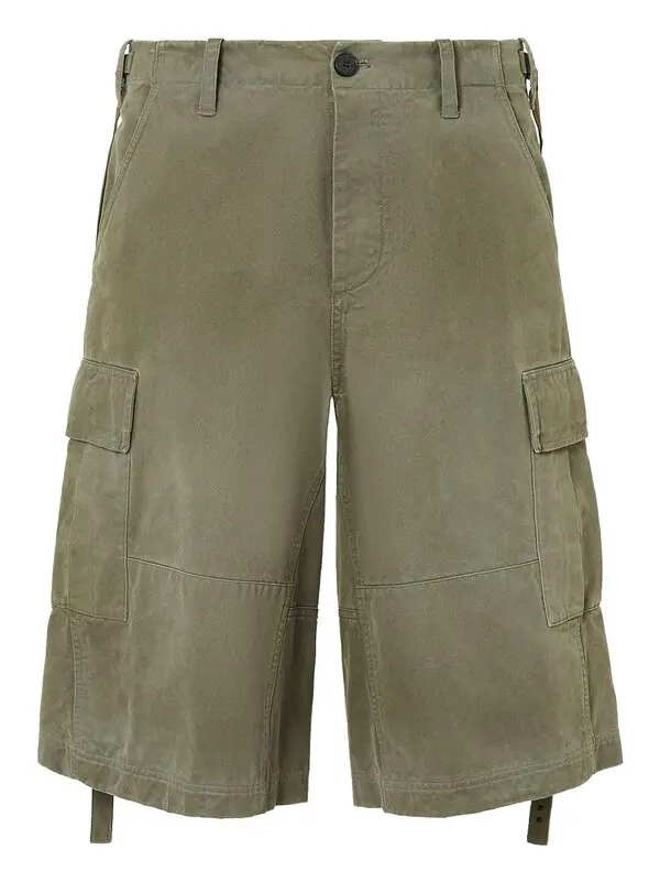 Fendi Bermuda Shorts With Doppio Punto Embroidery - Green