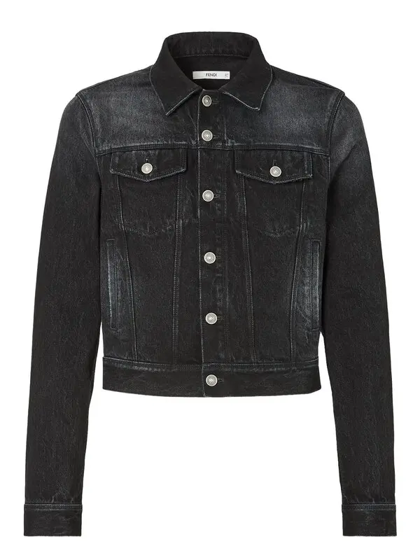 Fendi Organic Cotton Denim Jacket - Black