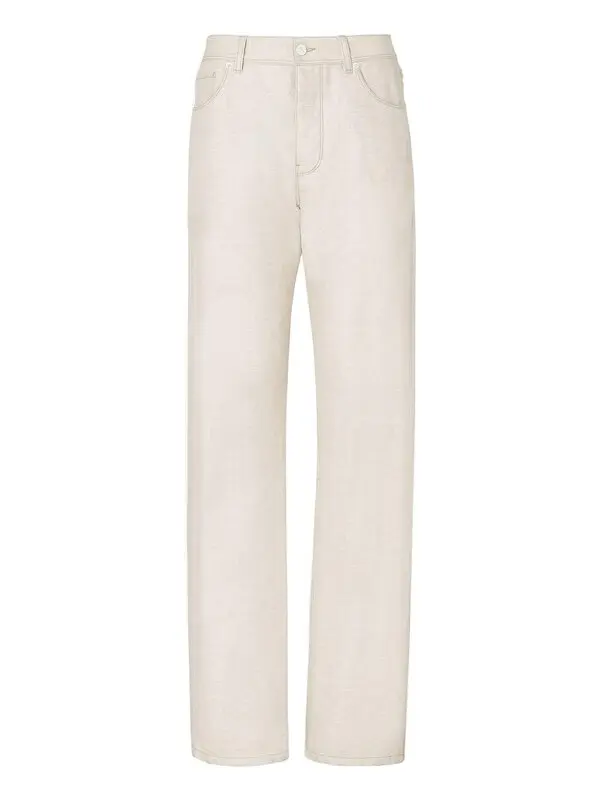 Fendi Selleria Long Jeans - White