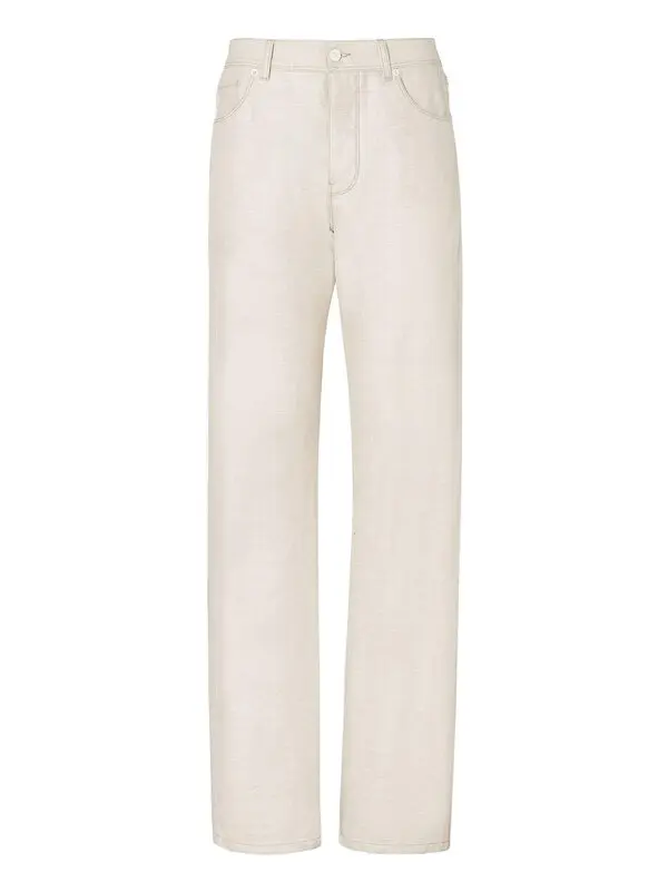 Fendi Selleria Long Jeans - White