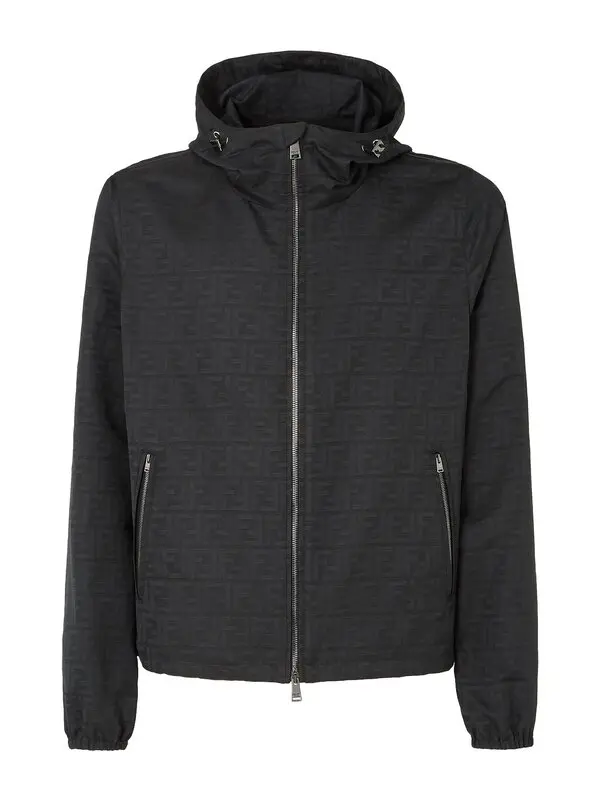 Fendi Ff Zucca Jacquard Nylon Blouson - Black