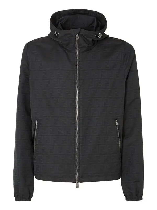 Fendi Ff Zucca Jacquard Nylon Blouson - Black