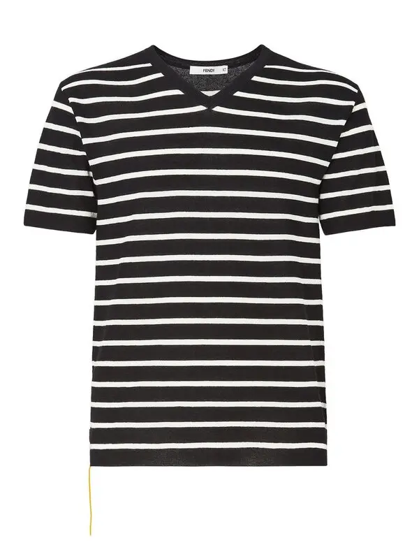 Fendi Striped V-neck Jumper - Multicolour