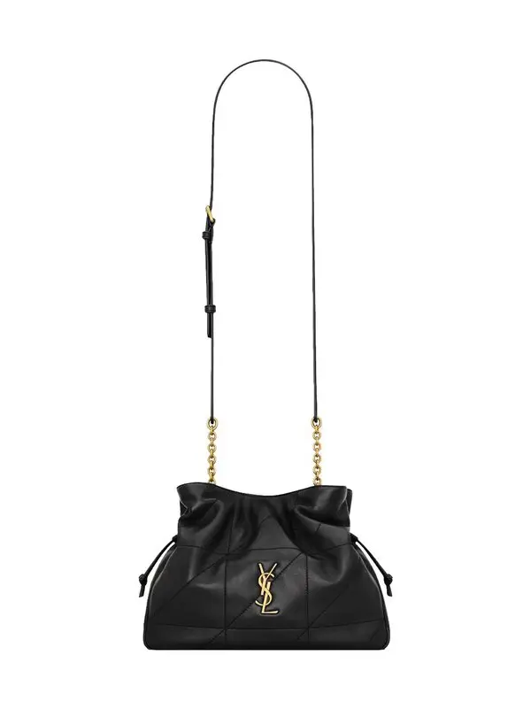 Saint Laurent Jamie Leather Shoulder Pouch - Black