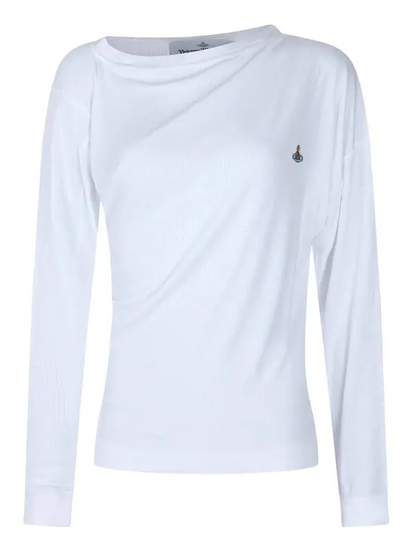 VIVIENNE WESTWOOD Long Sleeve Hebe Top - White