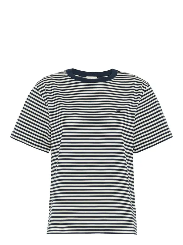 Max Mara Cotton Striped T-shirt - Navy
