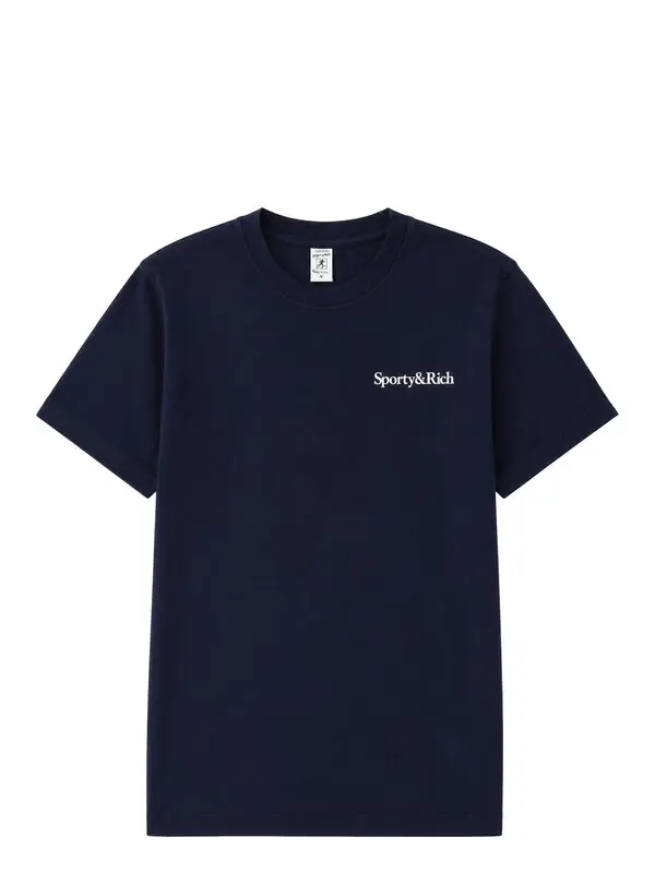 SPORTY & RICH Play Tennis" Graphic T-shirt - Blue