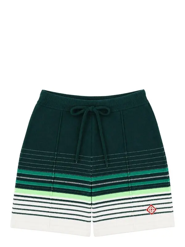 Casablanca Striped Bouclé Shorts - Green