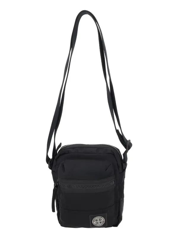 Stone Island Borsa A Tracolla In Nylon Metal - Black