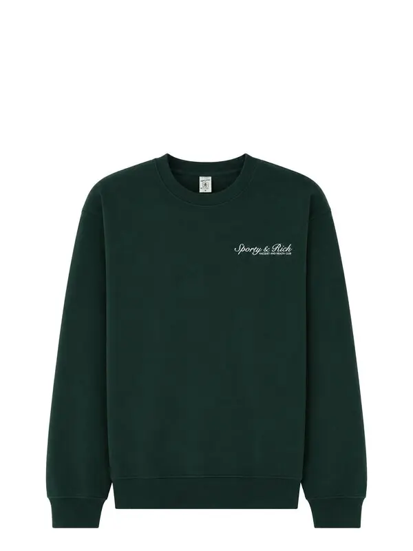 SPORTY & RICH Felpa Girocollo Con Logo - Green