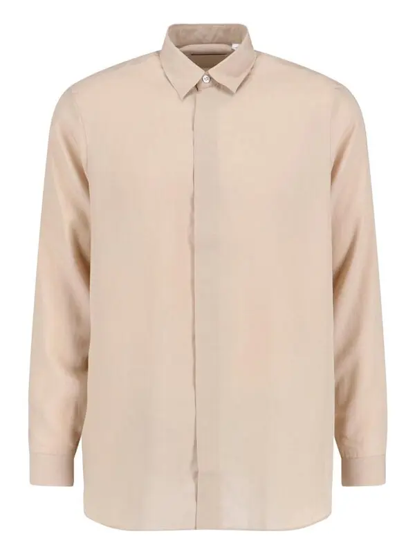 LARDINI Lightweight Tencel-linen Shirt For - Beige
