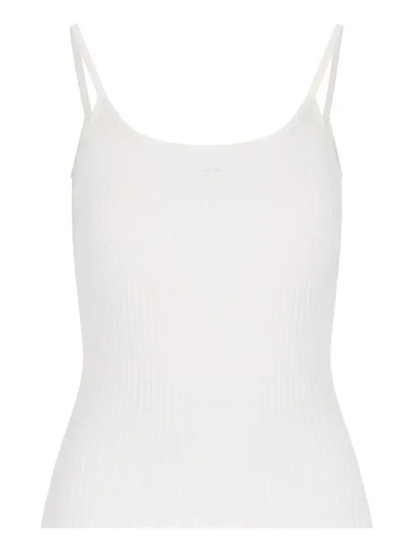 COURREGES Ribbed Viscose-blend Camisole Top - White