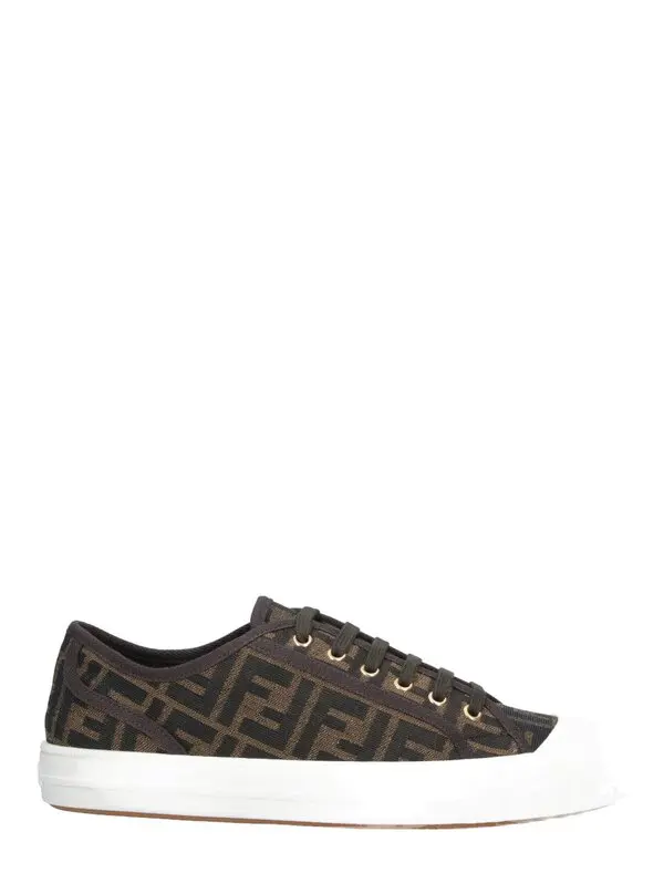 Fendi Lace Up Sneakers - Brown