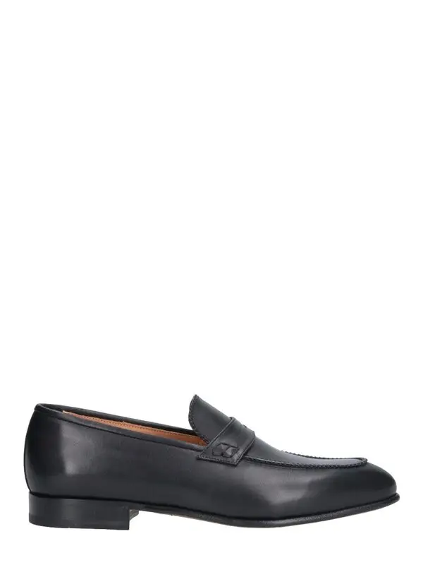 FERRAGAMO Leather Horsebit Loafers - Black