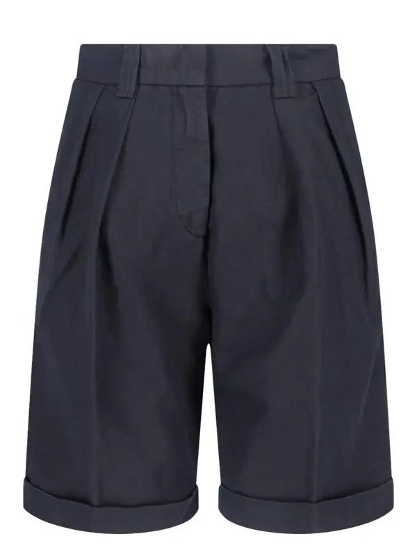 Aspesi Cotton-linen Blend Trousers - Blue