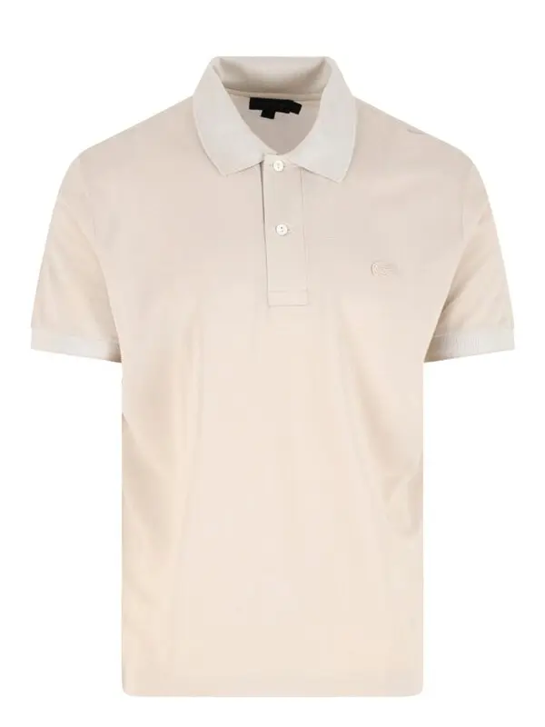Lacoste 100% Silk Polo Shirt - Beige
