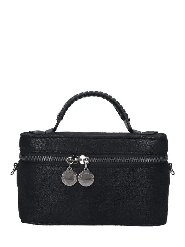 Stella McCartney Textured Top Handle Vanity Case - Black