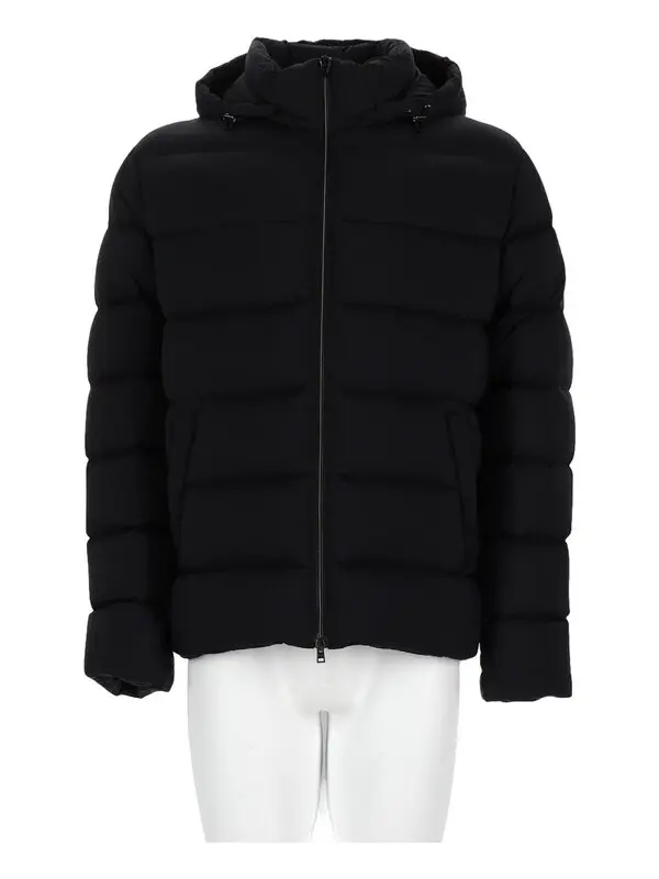 Herno Quilted Puffer Jacket With Hood - Black