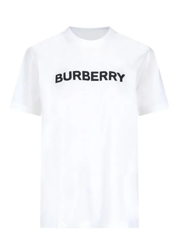 Burberry Logo Print Cotton T-shirt - White