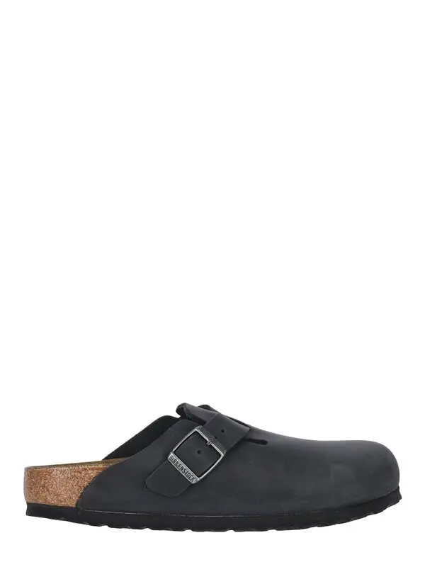 BIRKENSTOCK S Cozy Leather Sandals - Black