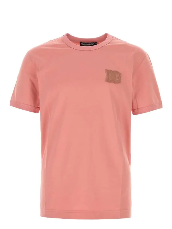 Dolce & Gabbana Logo-print Cotton T-shirt - Pink