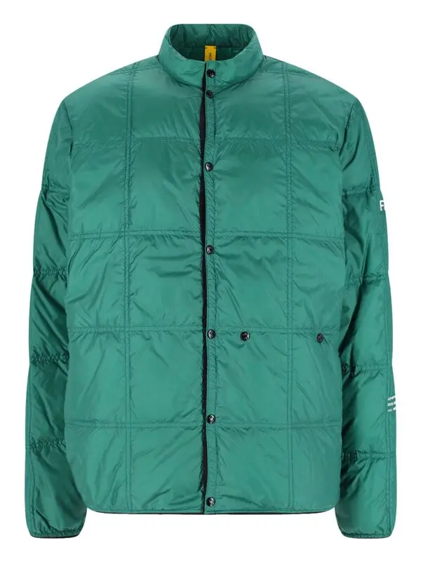 Moncler Quilted Snap Front Jacket - Green