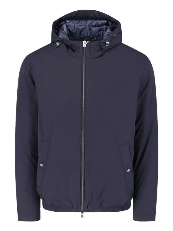 Herno Hooded Zip-up Jacket - Blue