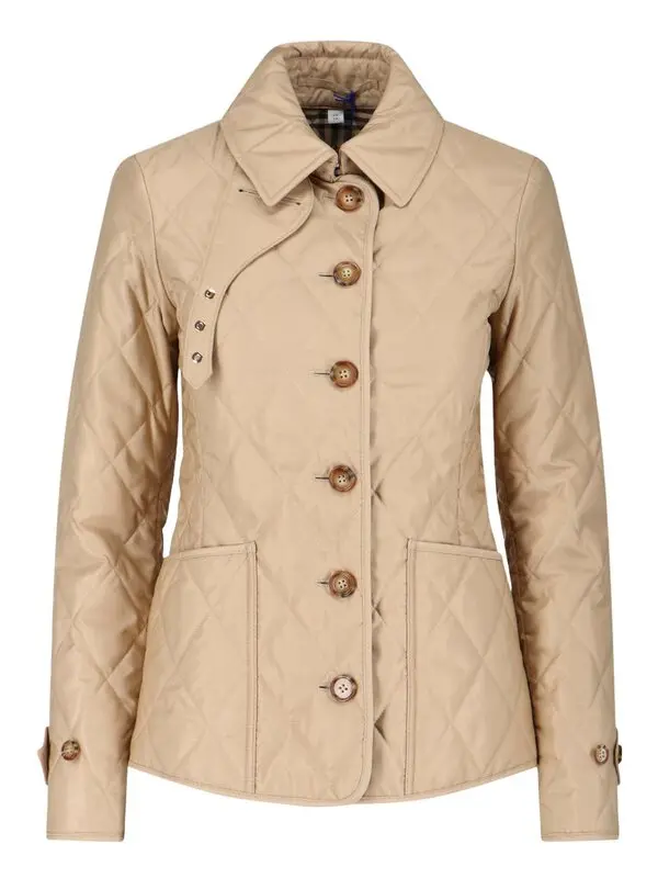 Burberry Quilted Polyester Jacket - Beige
