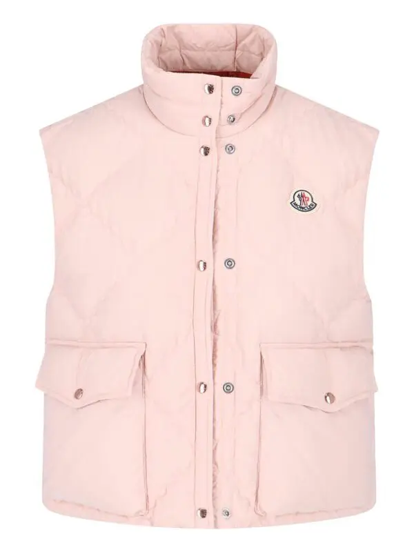 Moncler Quilted Puffer Vest - Pink