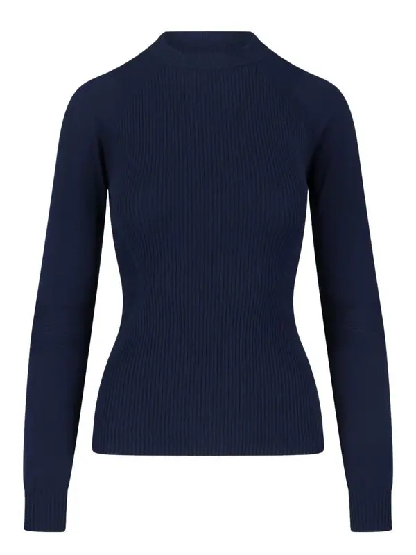 Moncler Ribbed Viscose-blend Pullover - Blue