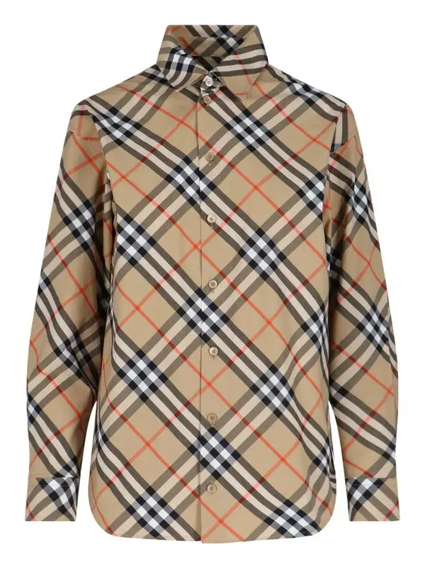 Burberry Classic Check Cotton Shirt - Beige