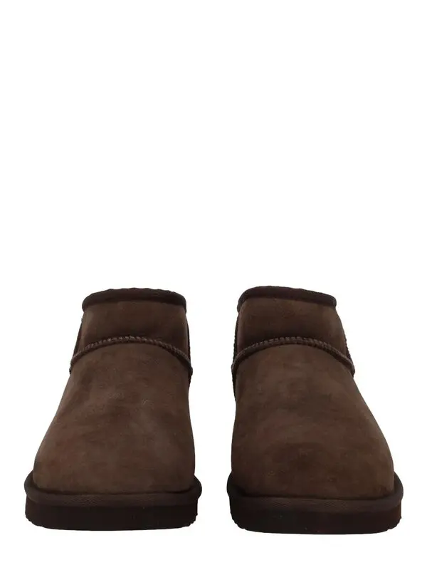 UGG Suede Shearling Ankle Boots - Brown