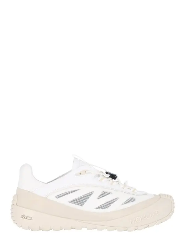 Moncler 100% Polyester Lace-up Sneakers - White