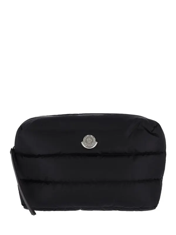 Moncler Monochrome Leather-trim Mini Crossbody Bag - Black
