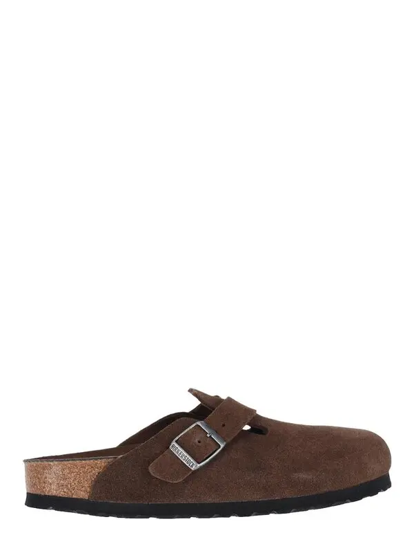 BIRKENSTOCK Suede Leather Slip-on Sandals - Brown