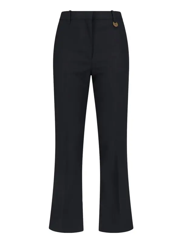 Burberry Tailored Wide-leg Trousers - Black