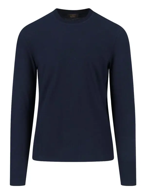 ZANONE 100% Cotton Knit Polo Shirt - Blue
