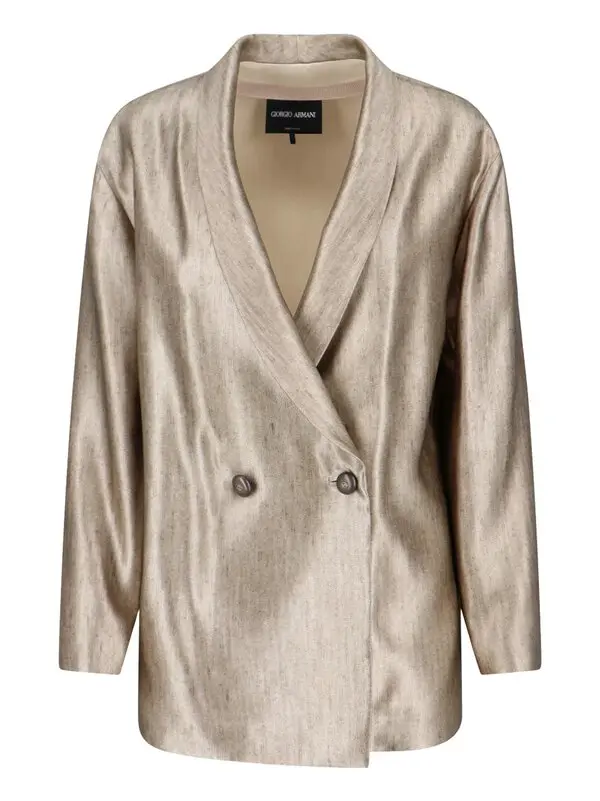 Giorgio Armani Luxury 100% Silk Jacket For - Grey