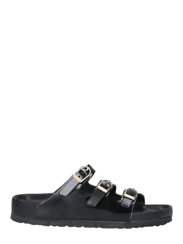 BIRKENSTOCK Embellished Leather Sandals - Black